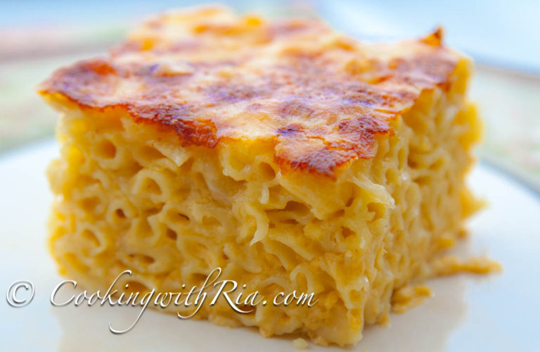 Cousin Maria's Extra Cheesy Macaroni Pie | Baked Mac and Cheese