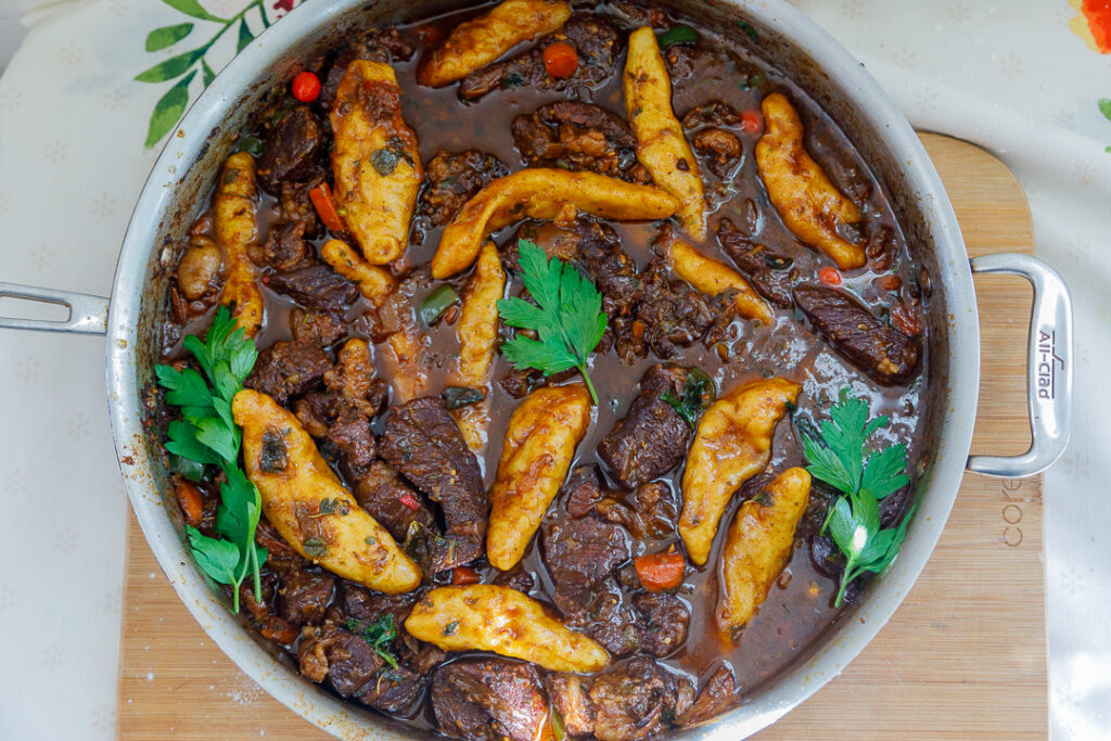 Stewed Beef with Dumplings