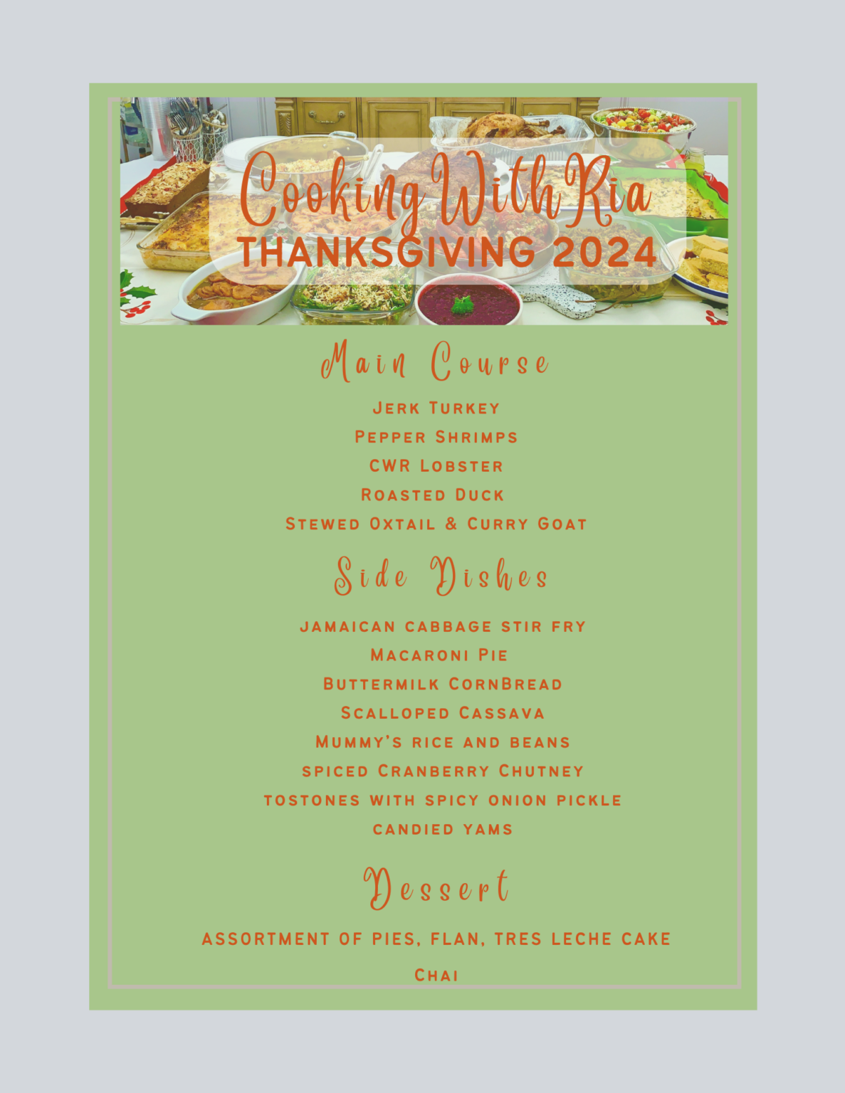 Our Caribbean Thanksgiving Feast - 2024 (With Recipes)